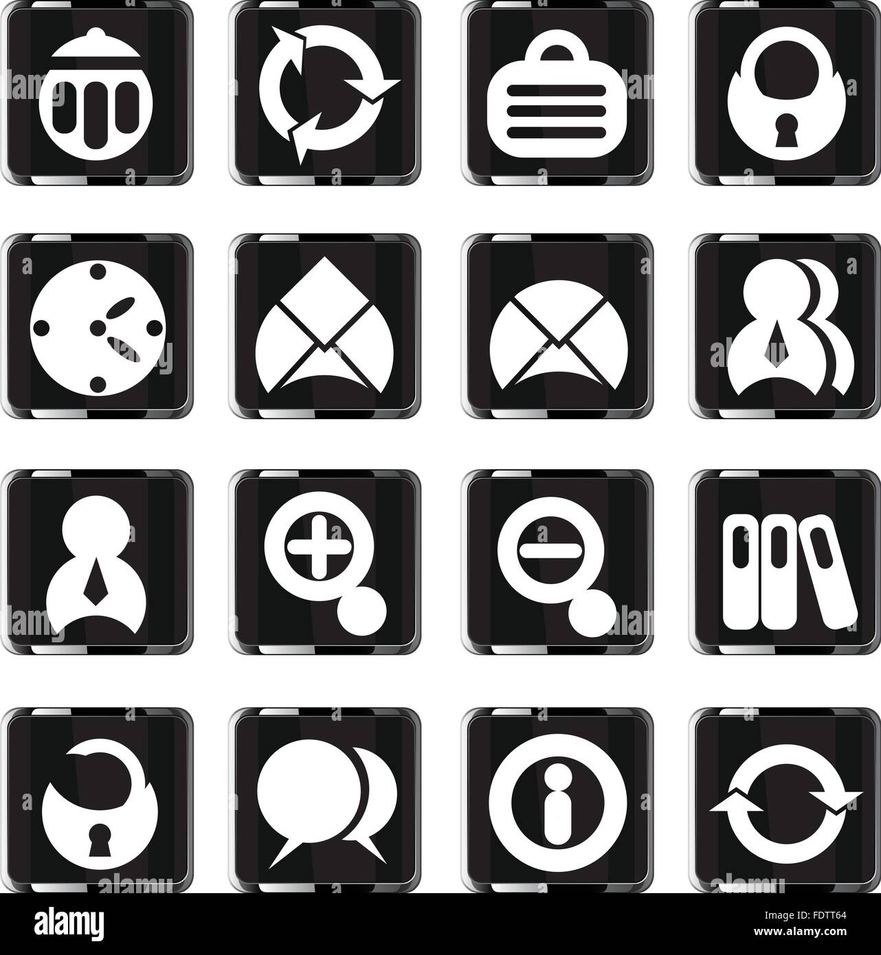 Office simple vector icons Stock Vector Image & Art - Alamy