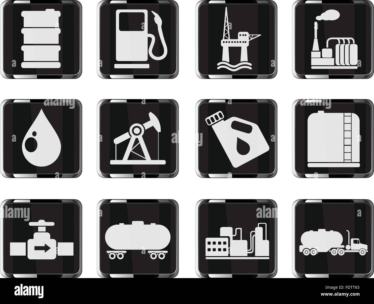 Oil and petrol industry objects icons Stock Vector Image & Art - Alamy
