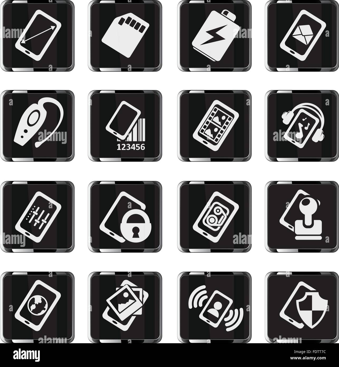 Mobile or cell phone, smartphone, specifications and functions Stock ...