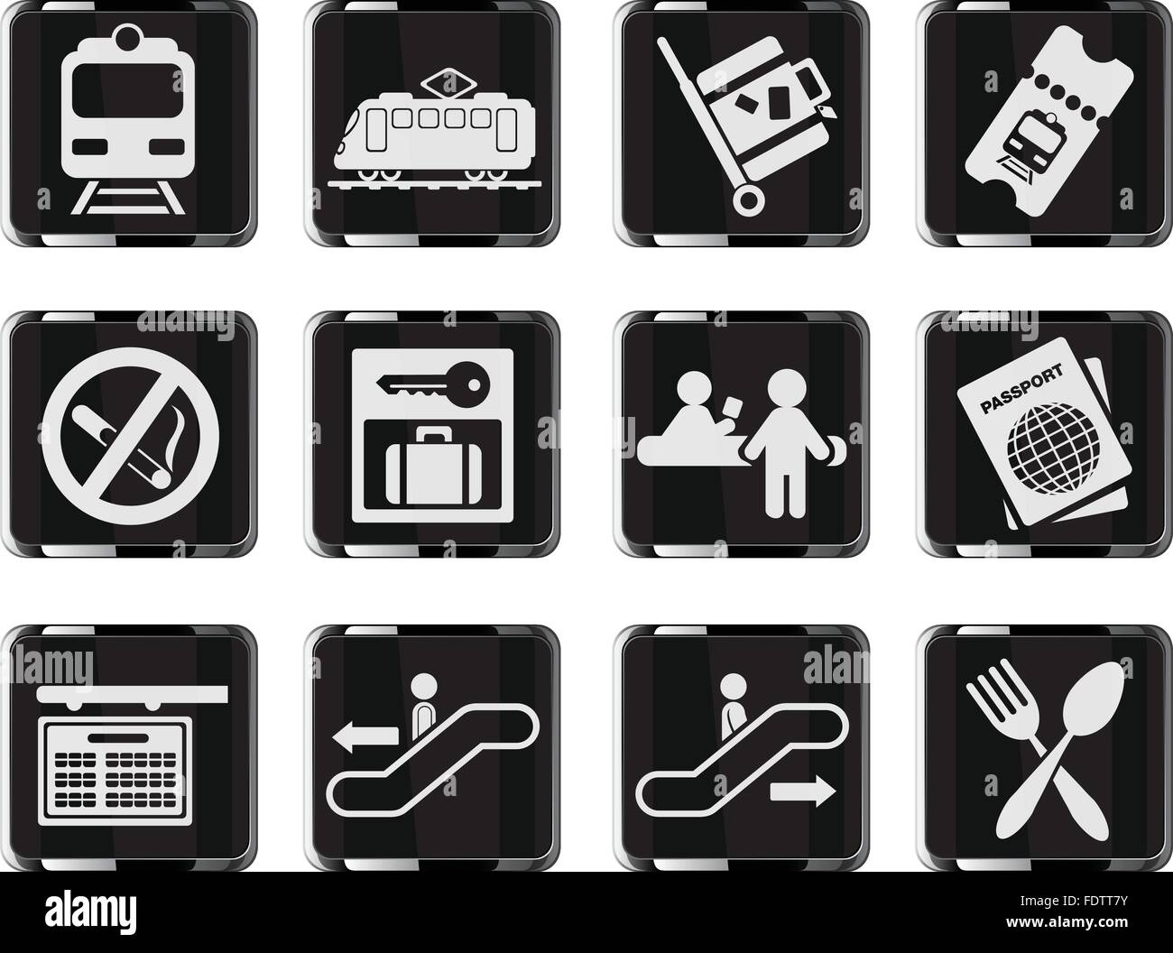 Train station symbols Stock Vector Image & Art - Alamy