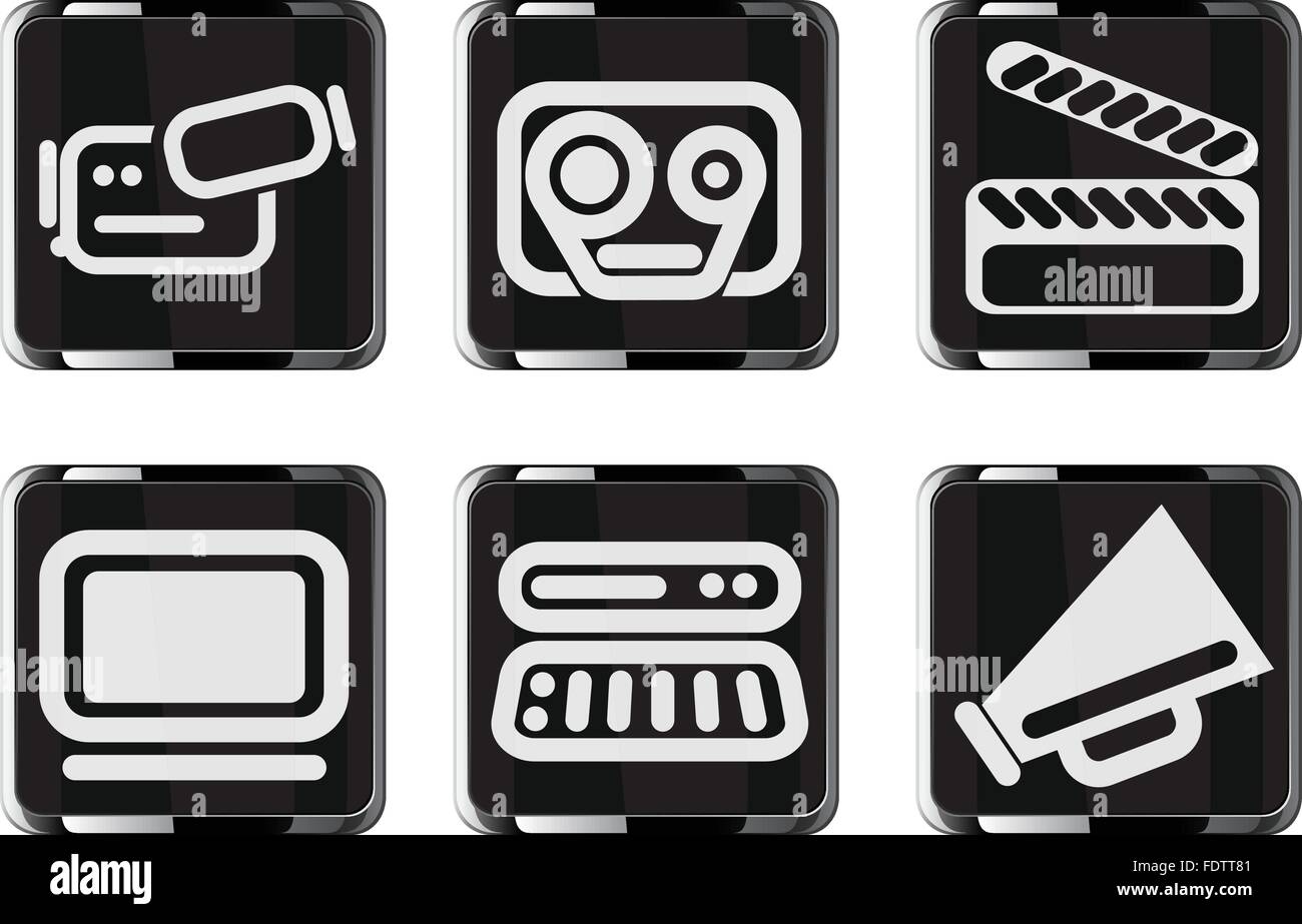 video icon set Stock Vector Image & Art - Alamy
