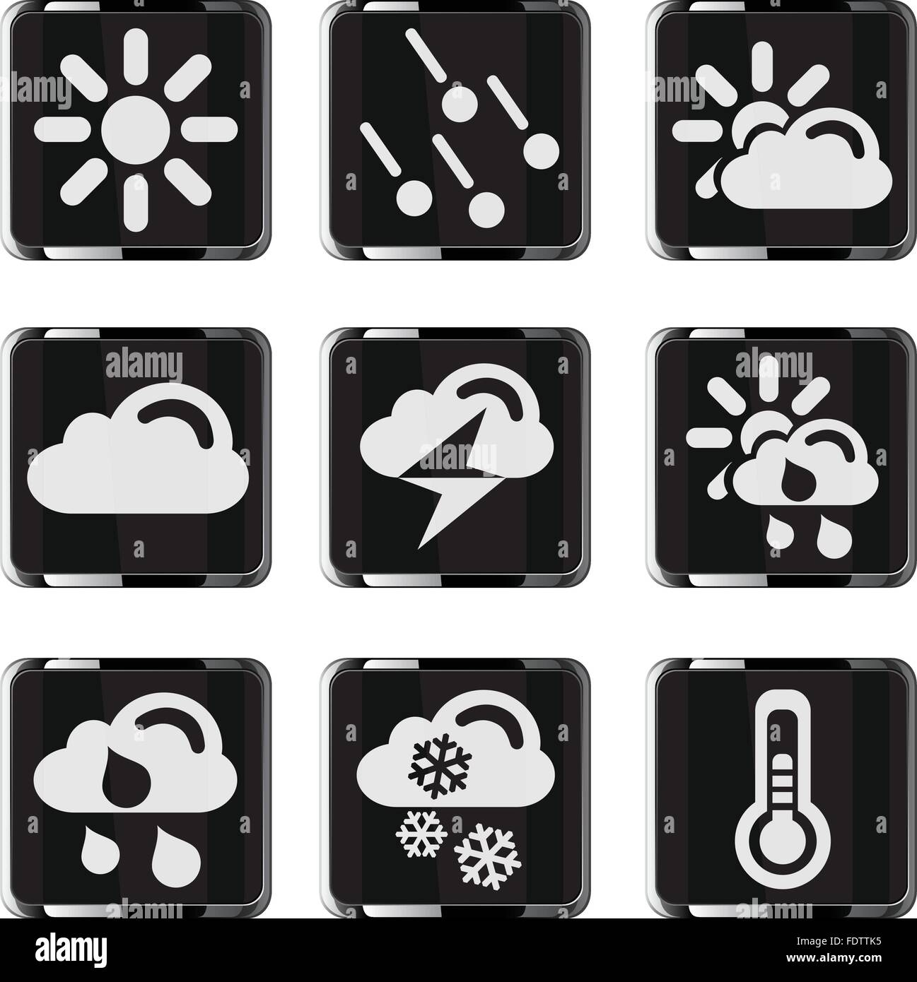 Weather simple vector icons Stock Vector Image & Art - Alamy