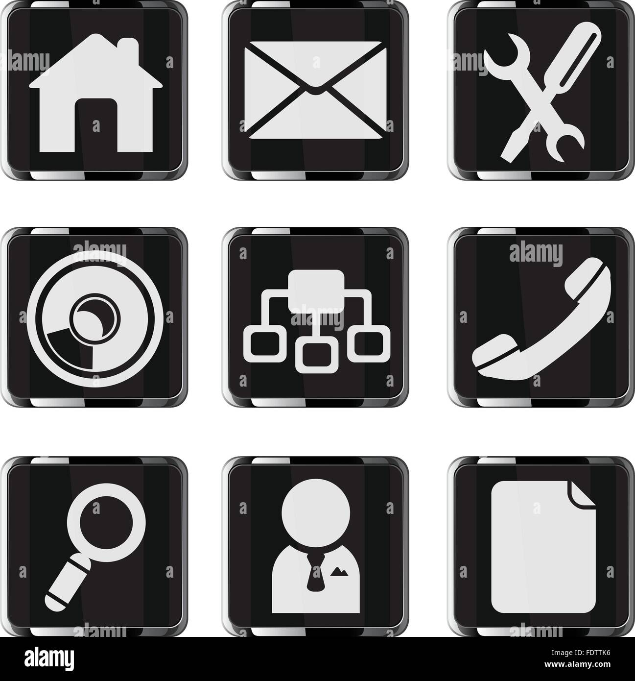 Web site vector glossy icon set Stock Vector Image & Art - Alamy