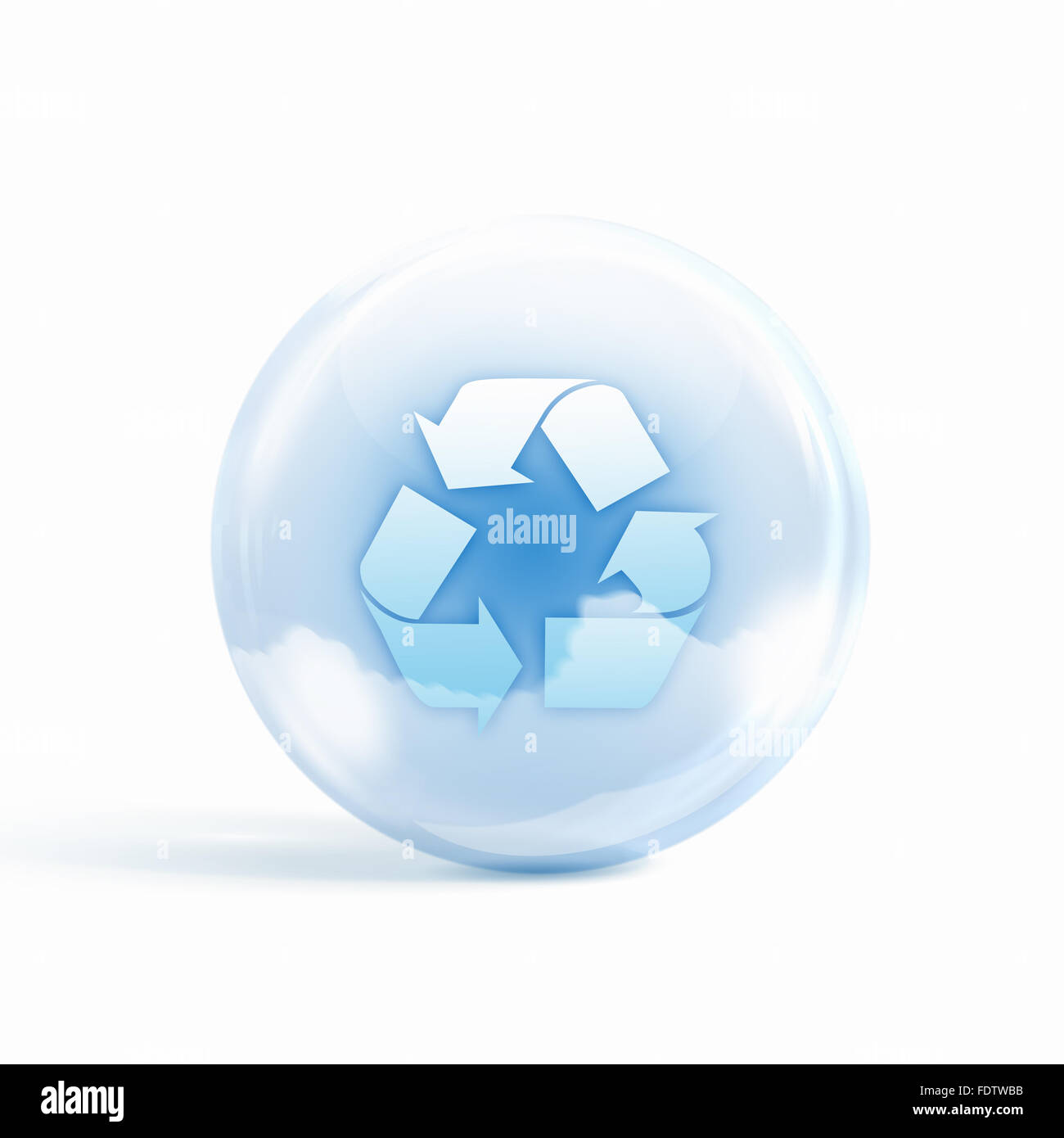 Recycle symbol inside transparent glass hi-res stock photography and ...