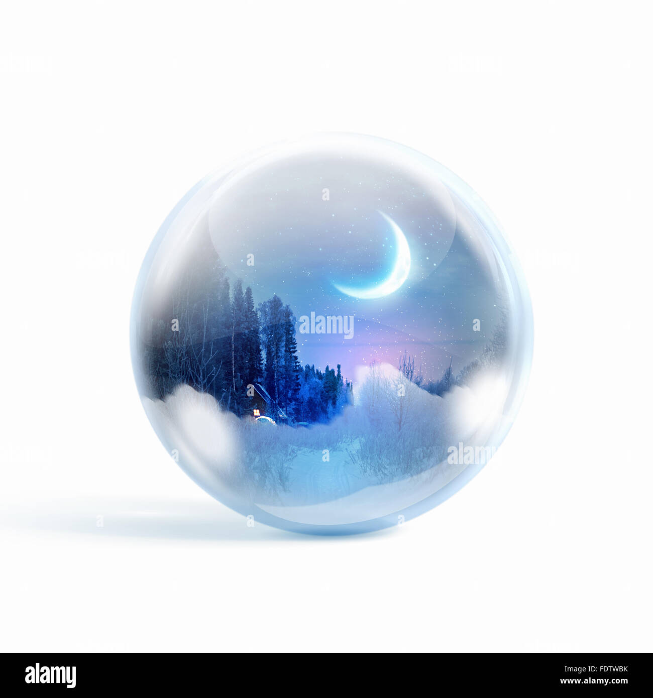 Twilight winter Cut Out Stock Images & Pictures - Alamy