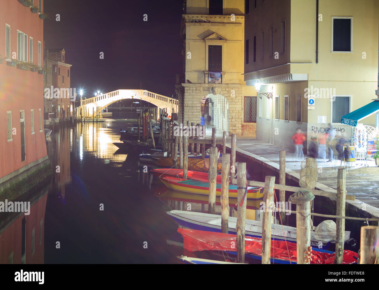 View of the Vigo bridge in Chioggia, Italy Stock Photo - Alamy