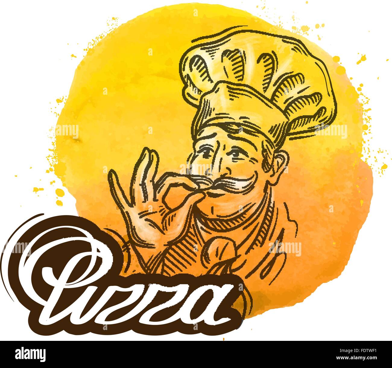 pizza vector logo design template. cook, chef or menu, restaurant icon ...