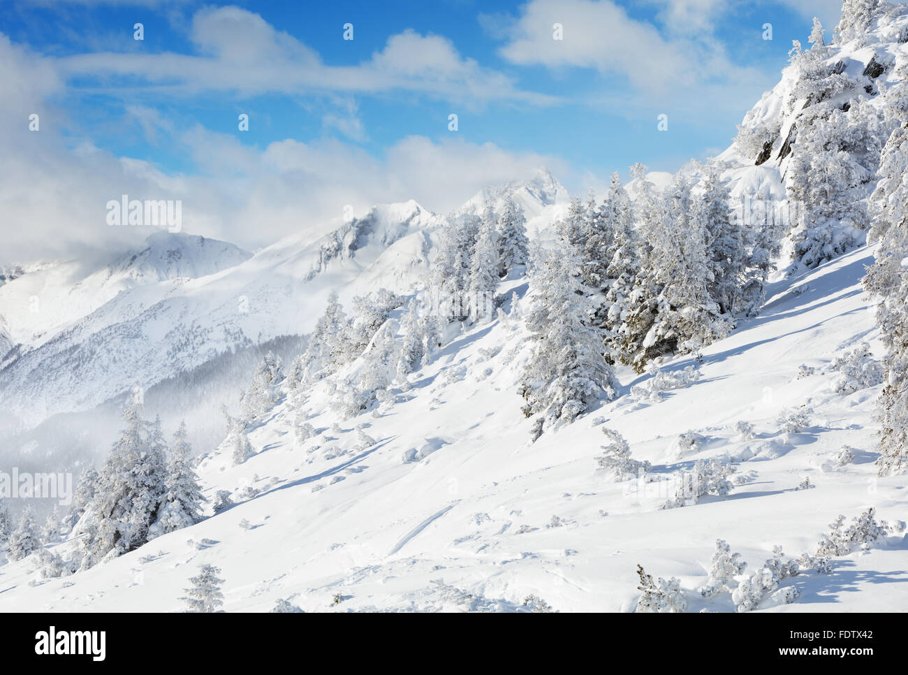 Beautiful winter Alpine scenery Stock Photo - Alamy