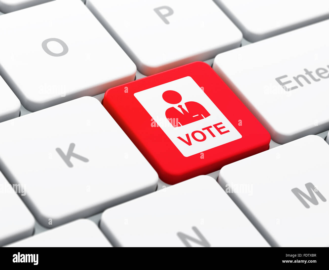 Politics concept: Ballot on computer keyboard background Stock Photo ...