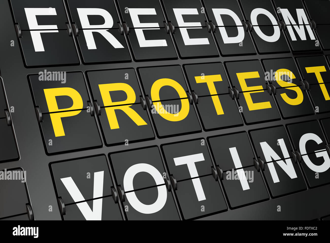 Politics concept: Protest on airport board background Stock Photo - Alamy