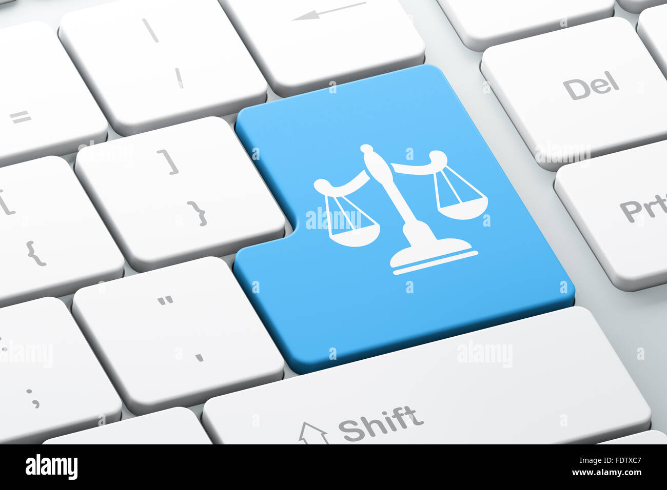 Law concept: Scales on computer keyboard background Stock Photo - Alamy