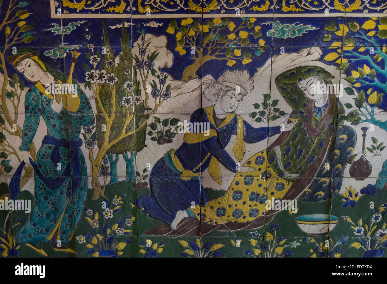 paintings in the Chehel Sotun pavilion Stock Photo - Alamy