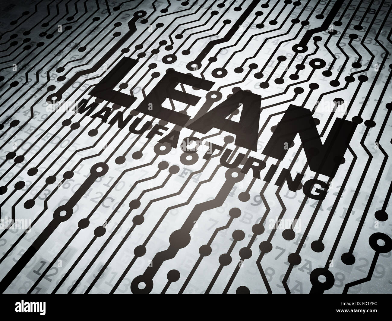 Industry concept: circuit board with Lean Manufacturing Stock Photo - Alamy