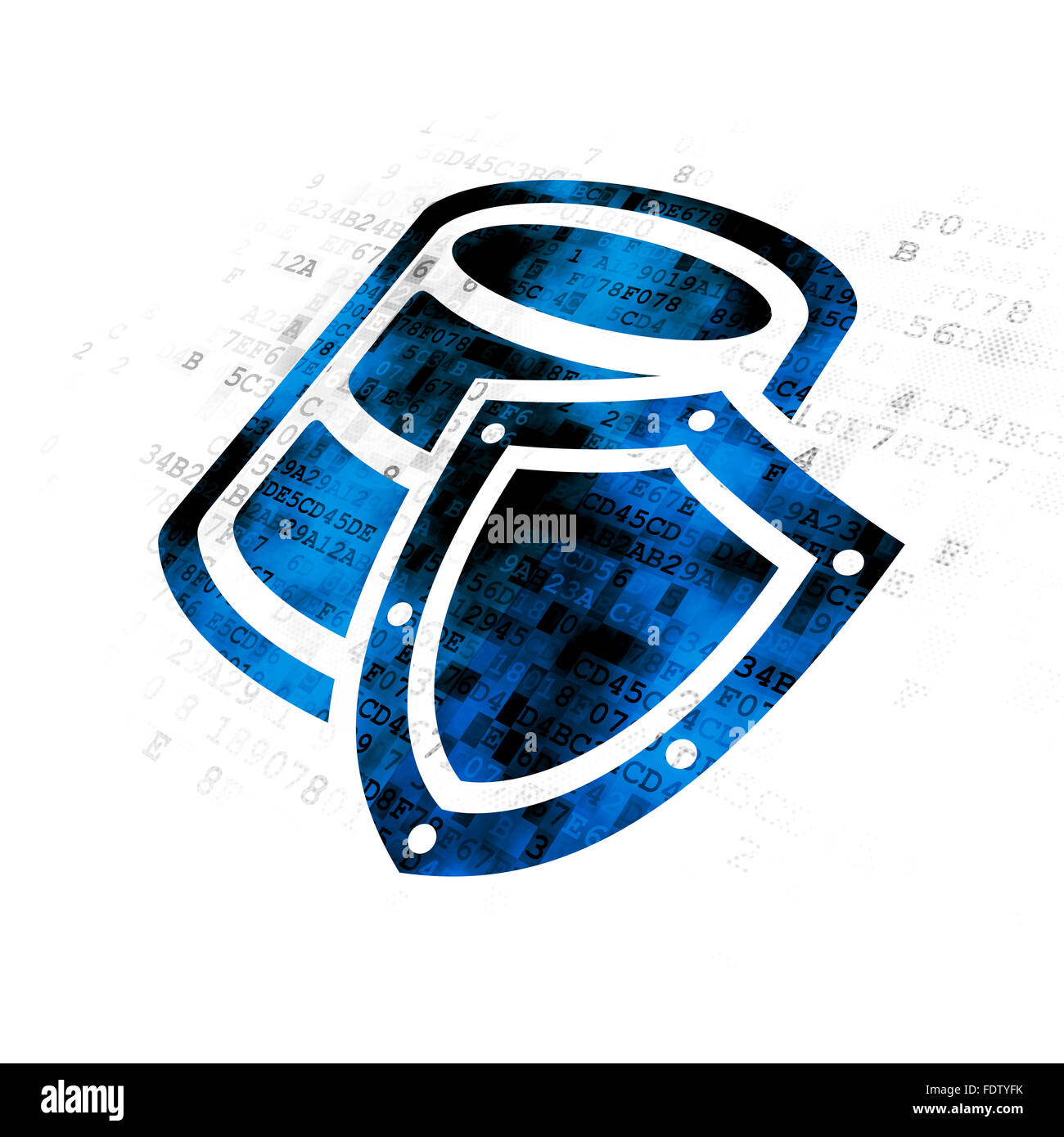 Database concept: Database With Shield on Digital background Stock Photo - Alamy