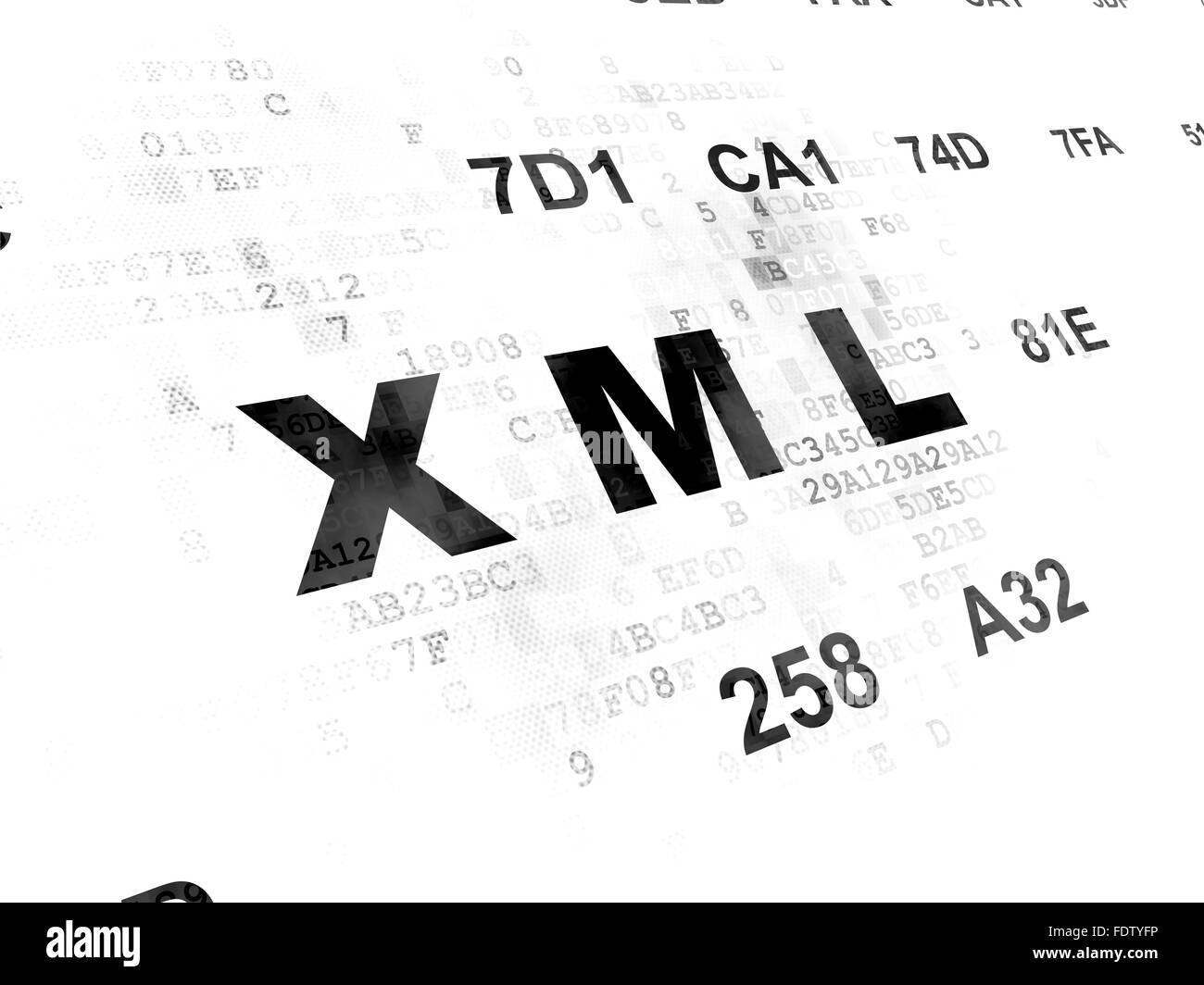 Programming concept: Xml on Digital background Stock Photo - Alamy