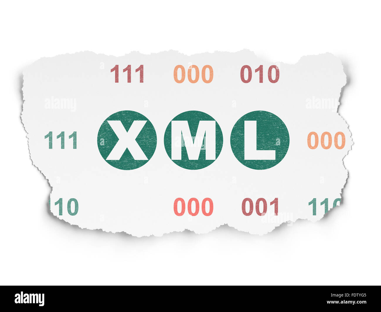 Programming concept: Xml on Torn Paper background Stock Photo - Alamy