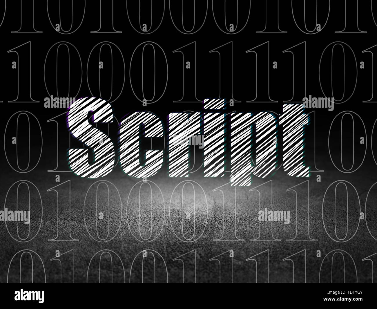 Programming concept: Script in grunge dark room Stock Photo - Alamy