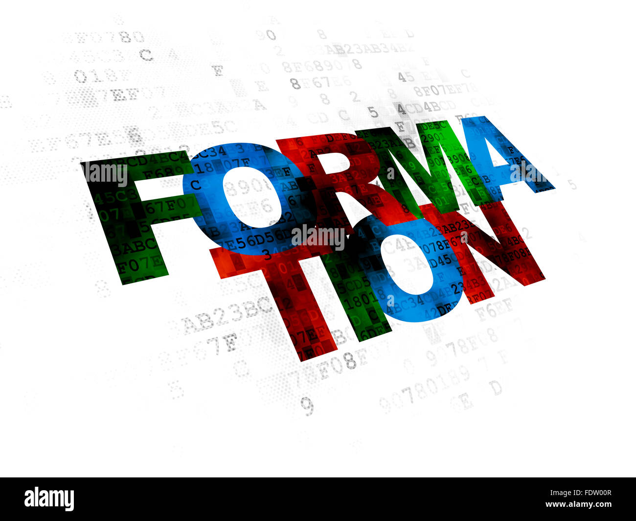 Learning concept: Formation on Digital background Stock Photo - Alamy