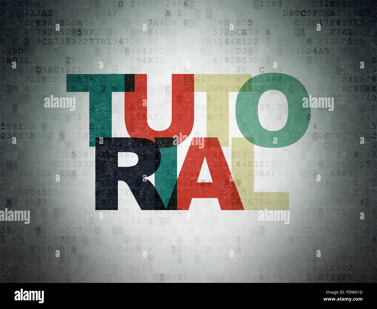 Learning concept: Tutorial on Digital Paper background Stock Photo - Alamy