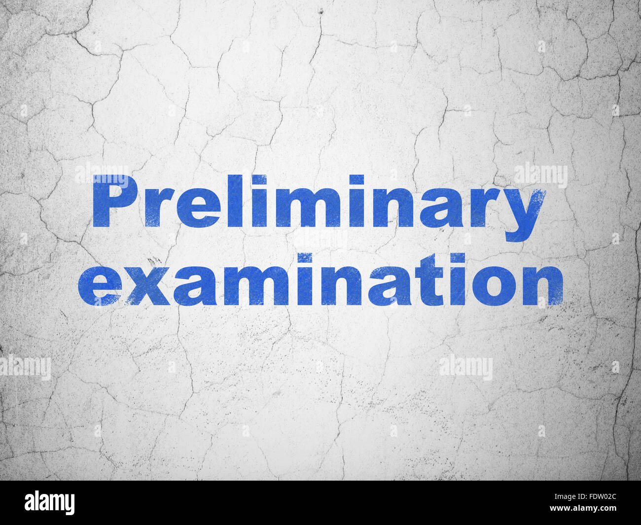 Studying concept: Preliminary Examination on wall background Stock ...