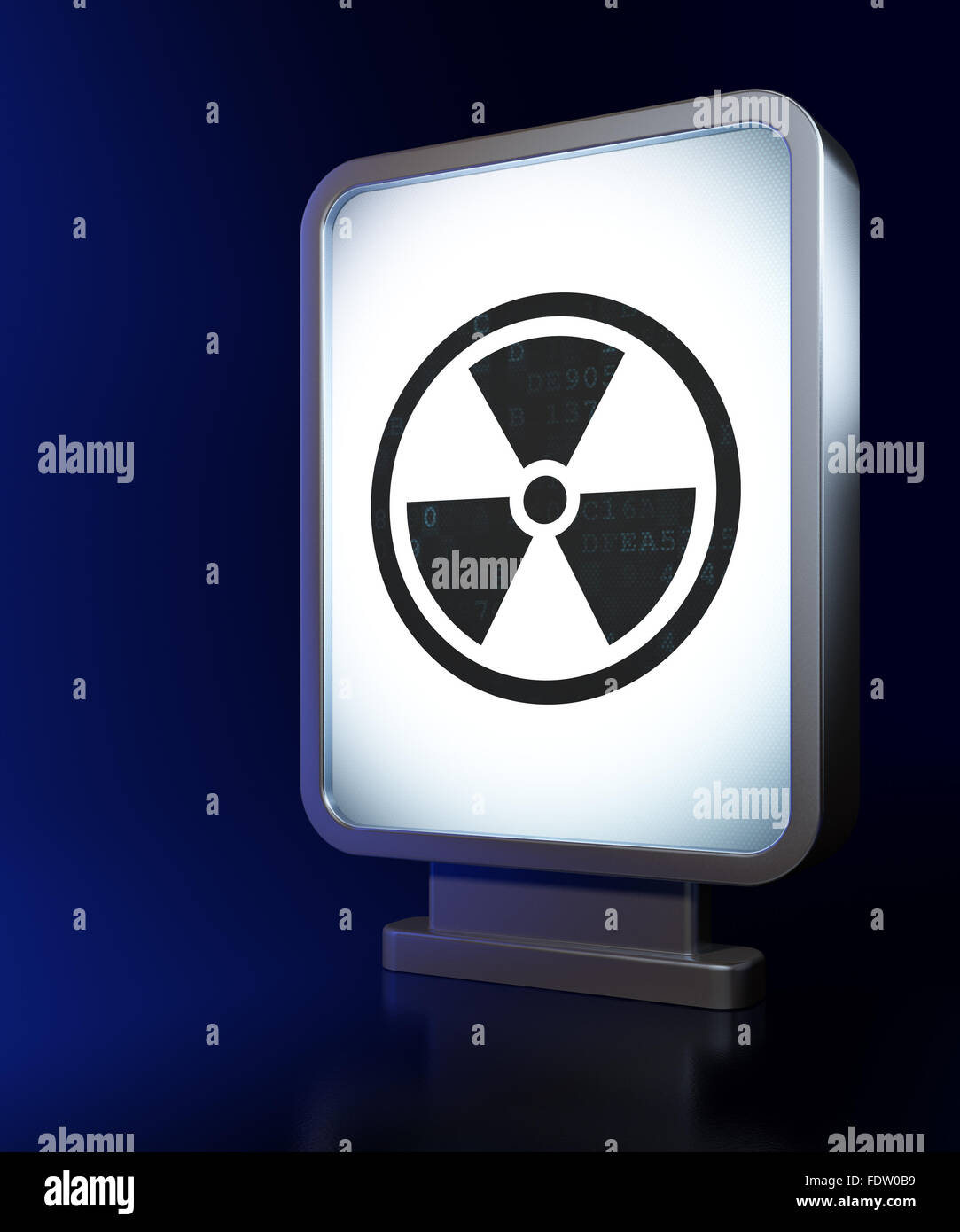 Science concept: Radiation on billboard background Stock Photo - Alamy