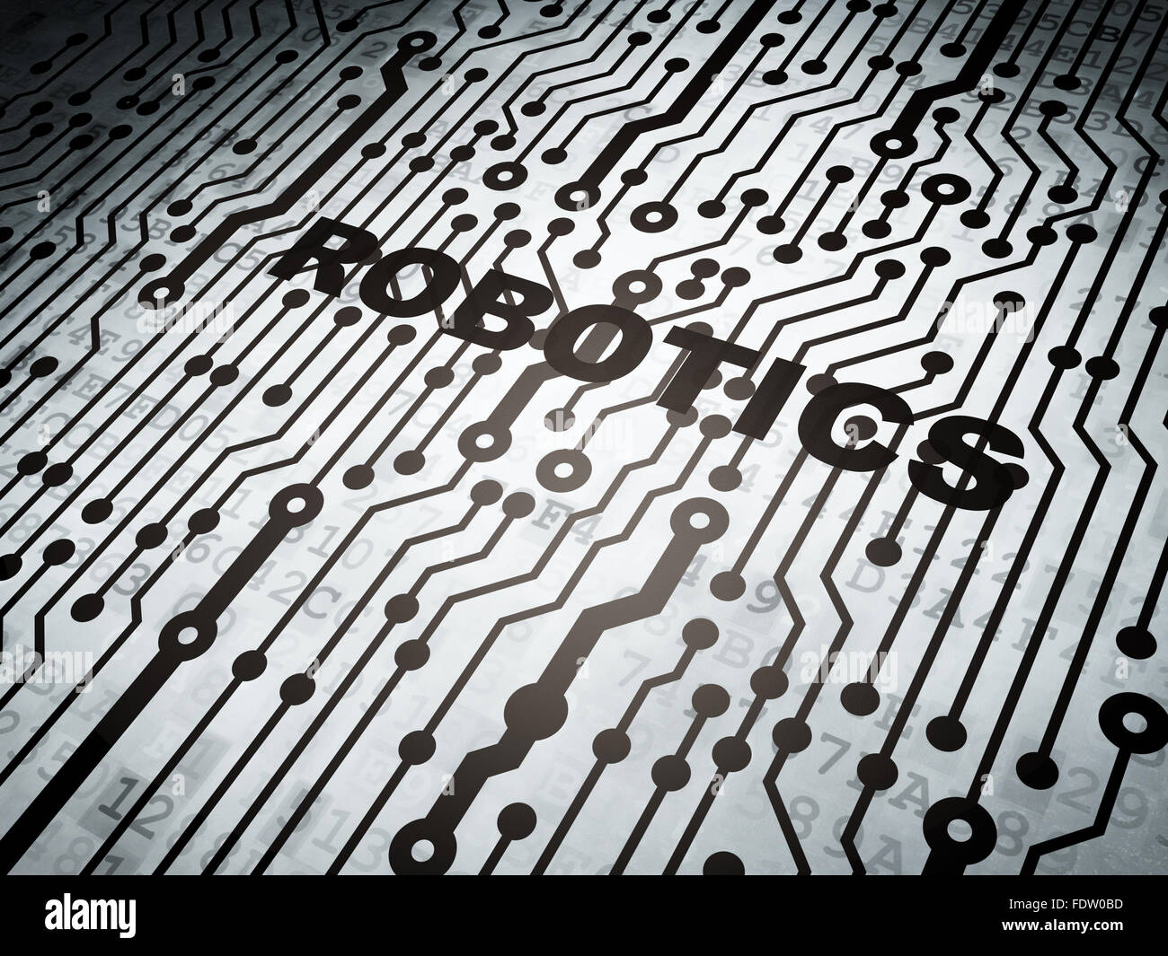 Science concept: circuit board with Robotics Stock Photo - Alamy
