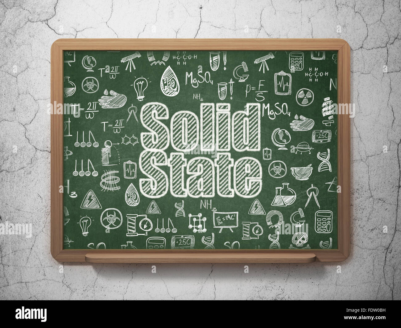 Science concept: Solid State on School Board background Stock Photo - Alamy