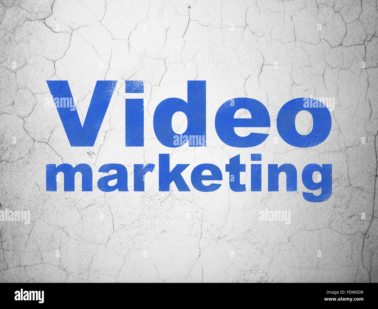 Marketing concept: Video Marketing on wall background Stock Photo - Alamy
