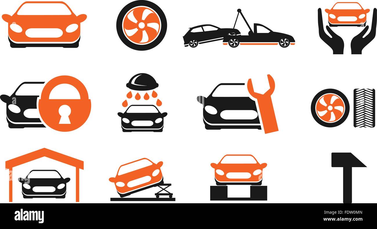 car services icon set Stock Vector Image & Art - Alamy