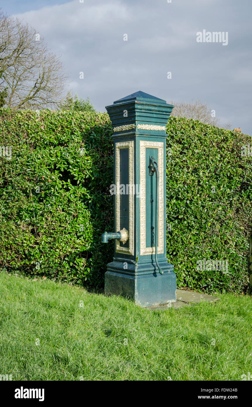 Ancient water pump built in 1878 in the village of Woodchurch, Kent, UK ...
