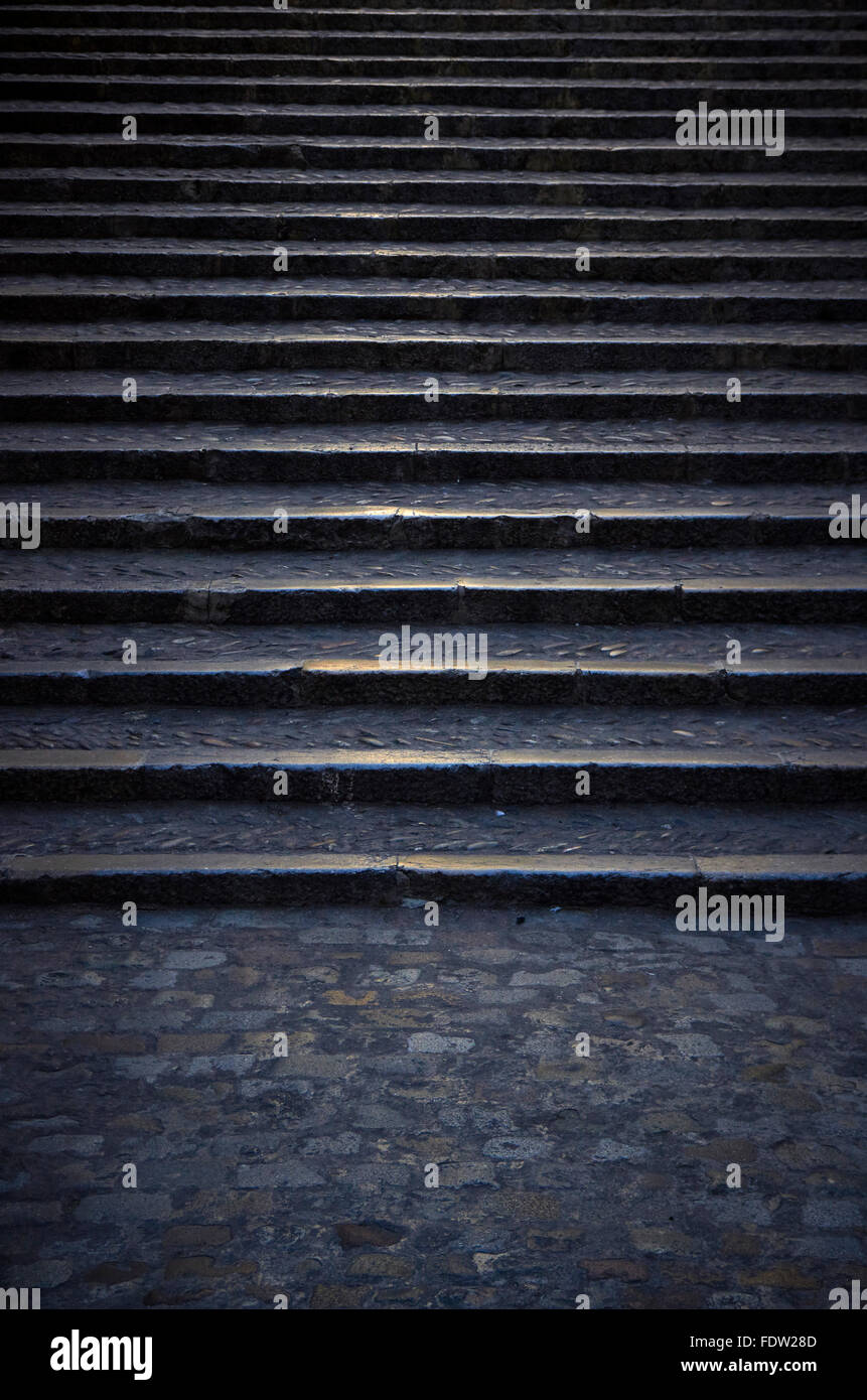 Dark steps going up hi-res stock photography and images - Alamy