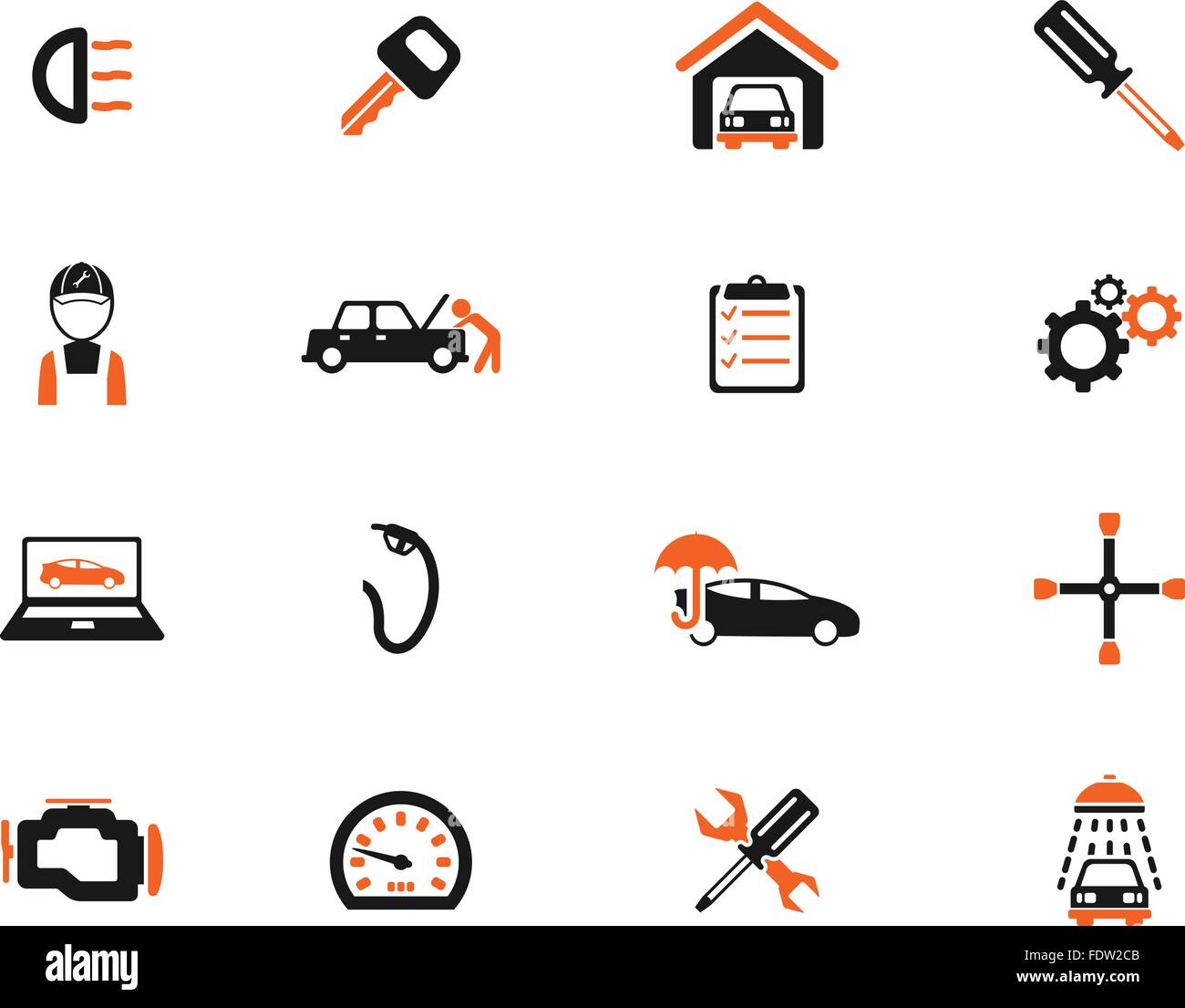 Car service simply icons Stock Vector Image & Art - Alamy