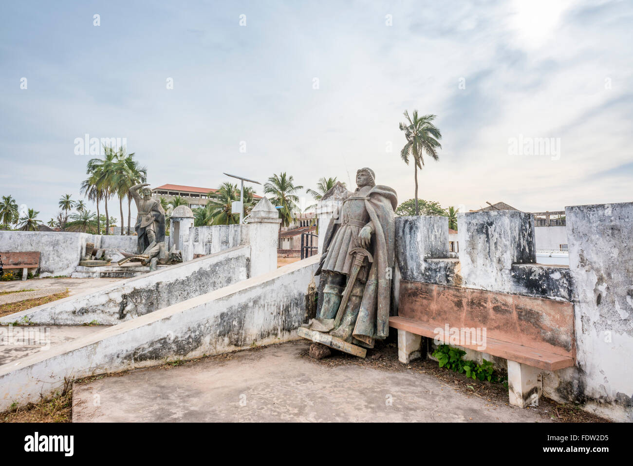 Cacheu Fortress – a former Portuguese colonial trading post – in the ...