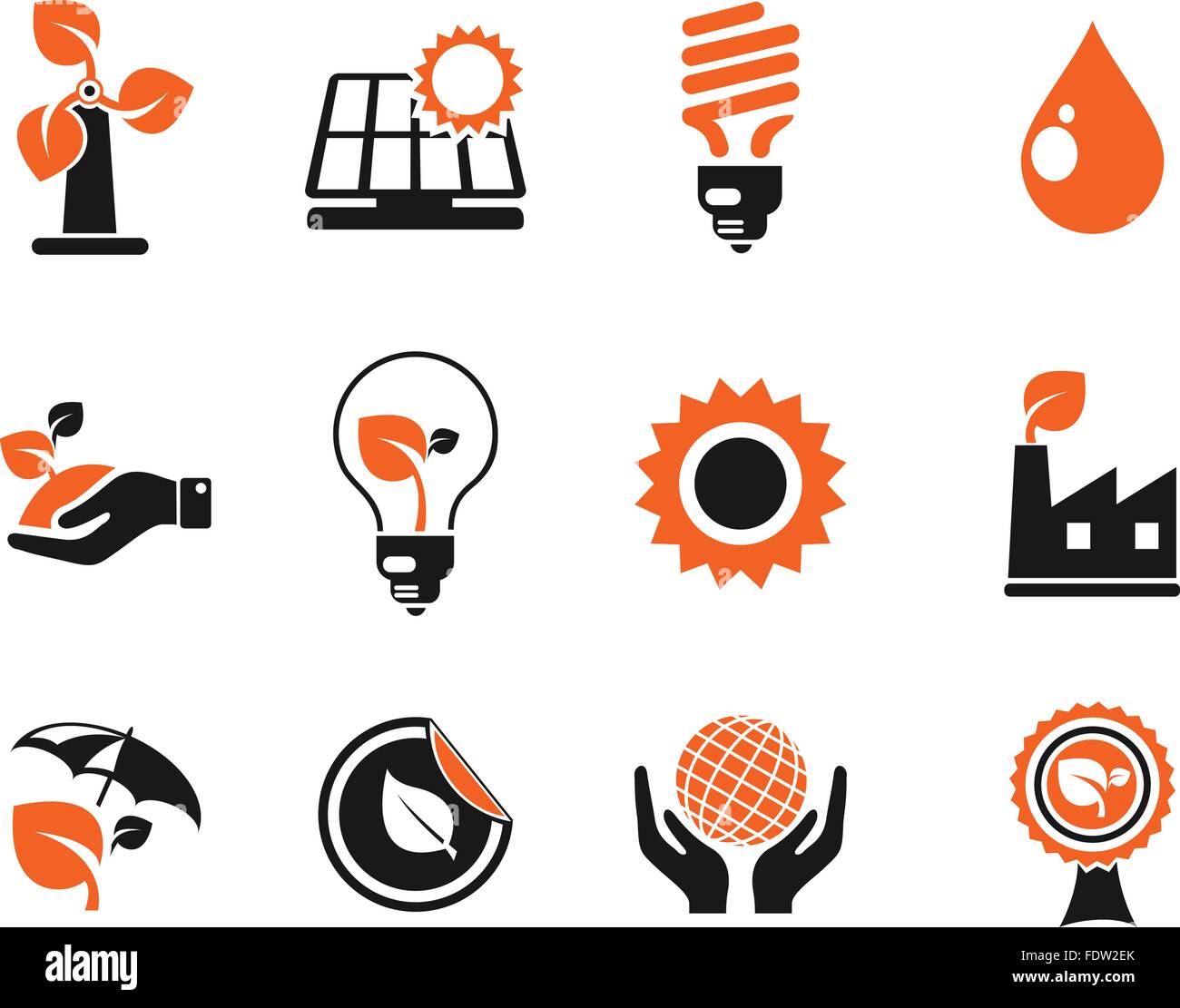 Ecology Icons set Stock Vector Image & Art - Alamy