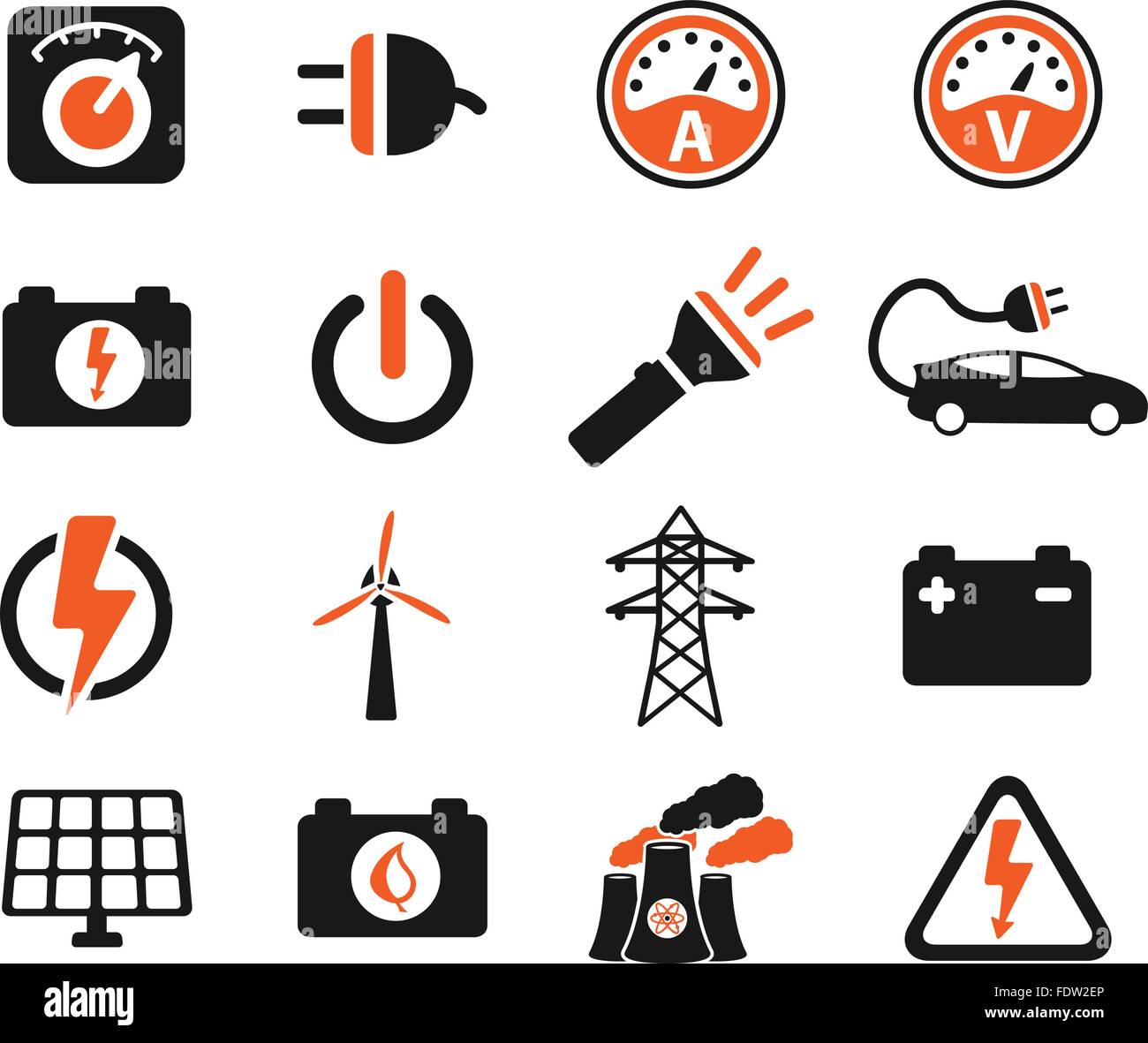 Electricity simply icons Stock Vector Image & Art - Alamy