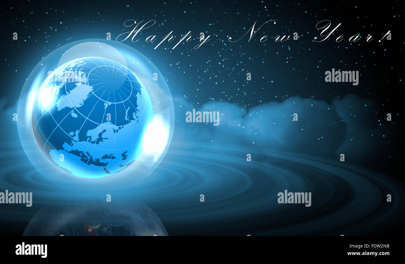 Christmas Card Planet Earth Decoration Stock Photos & Christmas Card ...