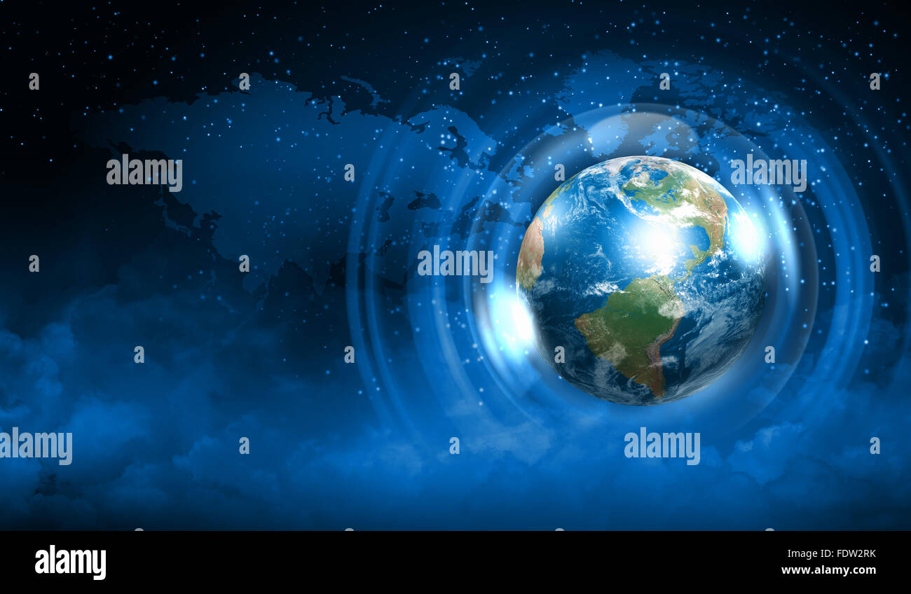 Earth symbol of the new year on our planet. Happy New Year and Merry ...