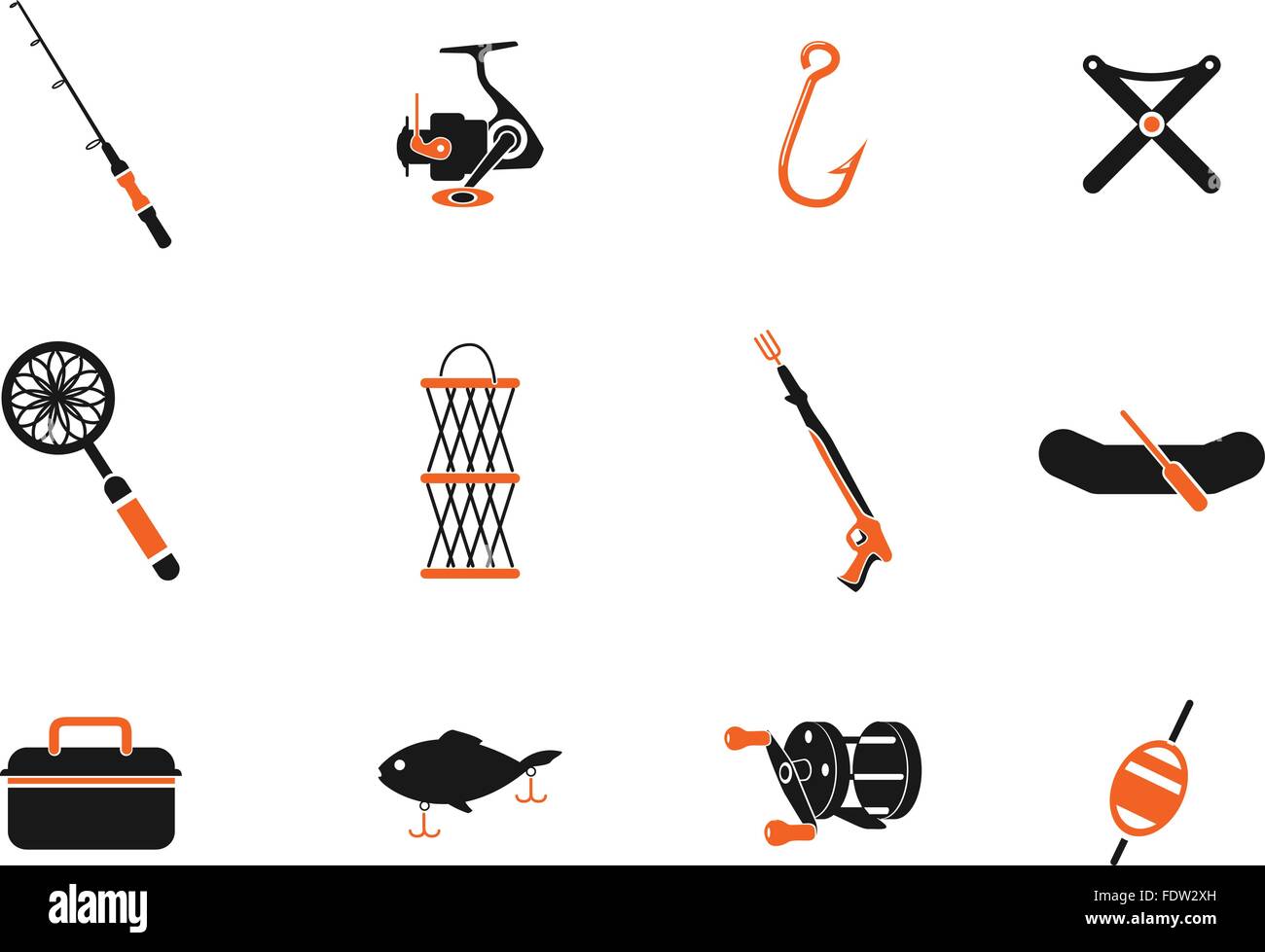 Fishing icon set Stock Vector Image & Art - Alamy
