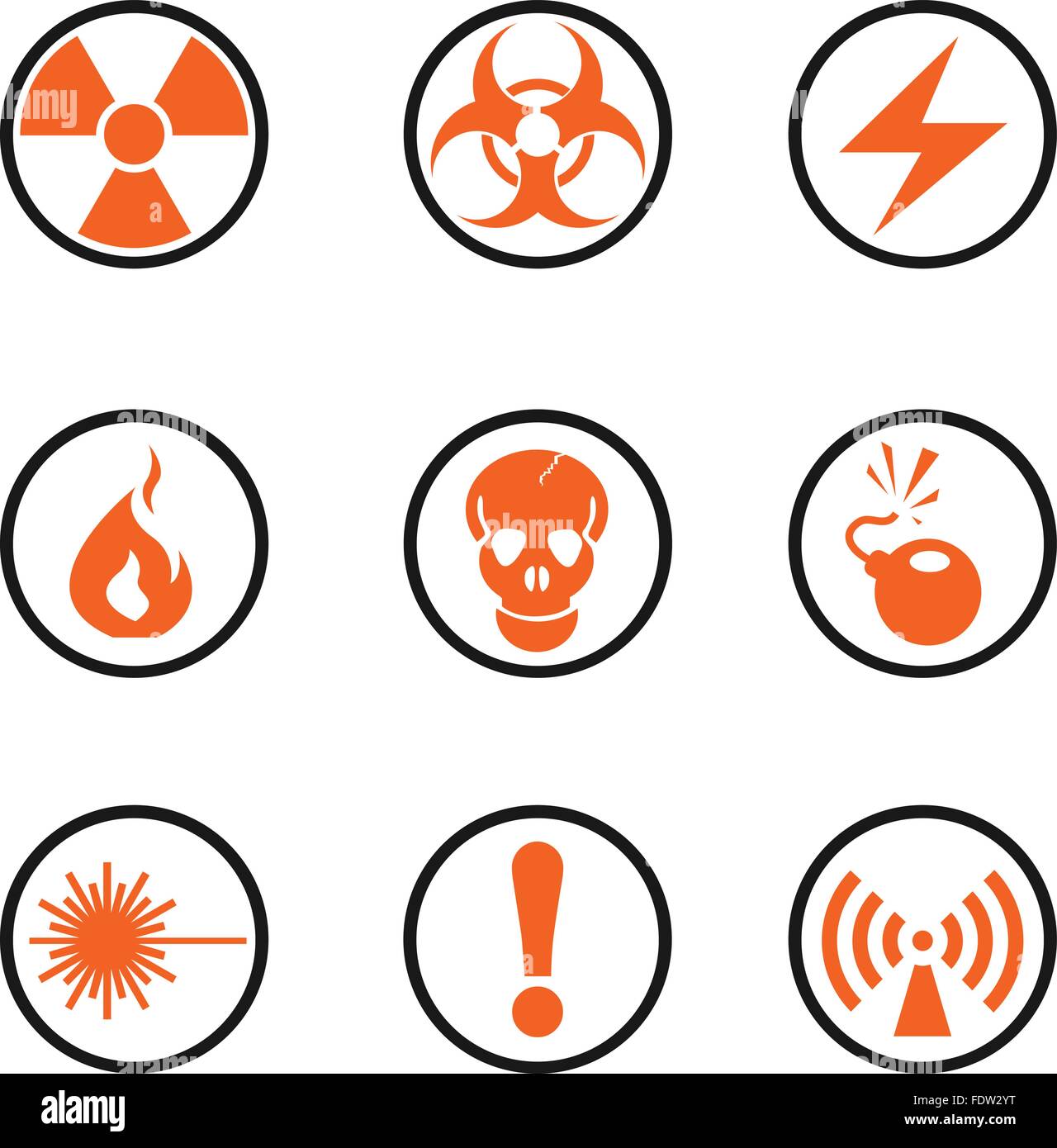 Hazard Sign Icons Stock Vector Image & Art - Alamy