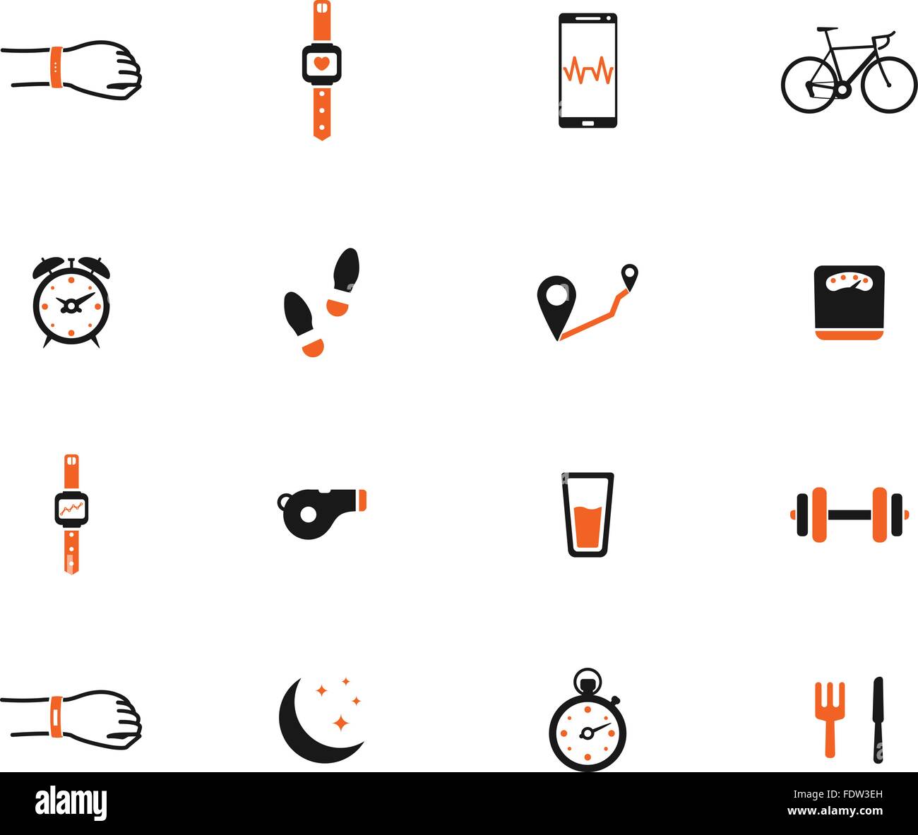 Jogging and workout simply icons Stock Vector Image & Art - Alamy