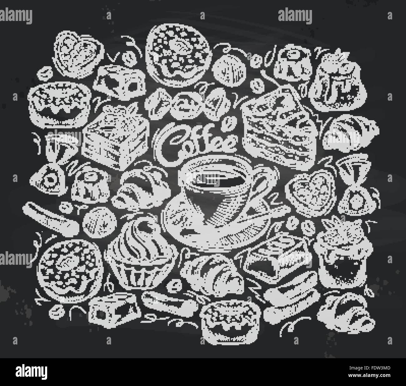 Coffee eclair Stock Vector Images - Alamy