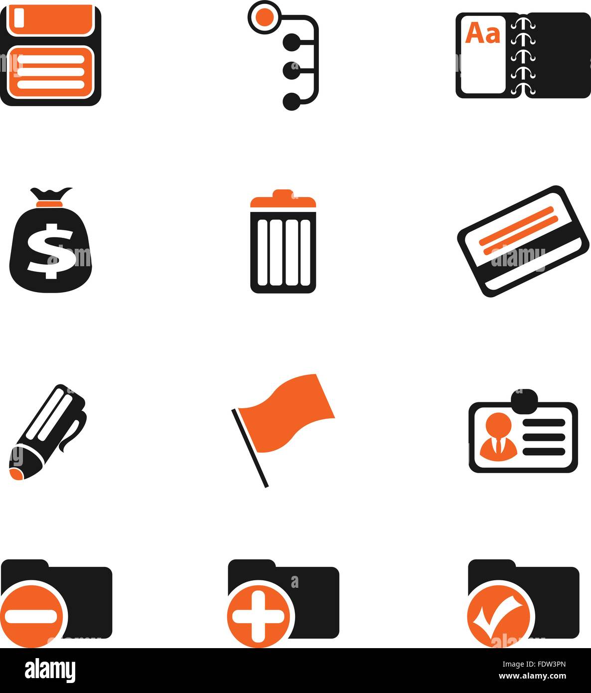 Office simple vector icons Stock Vector Image & Art - Alamy