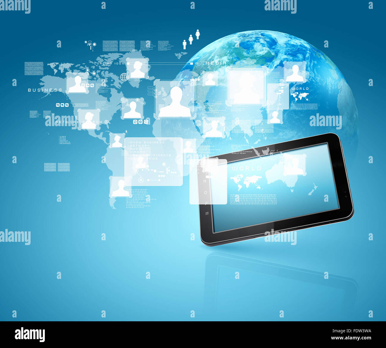 social network, communication in the global computer networks Stock ...