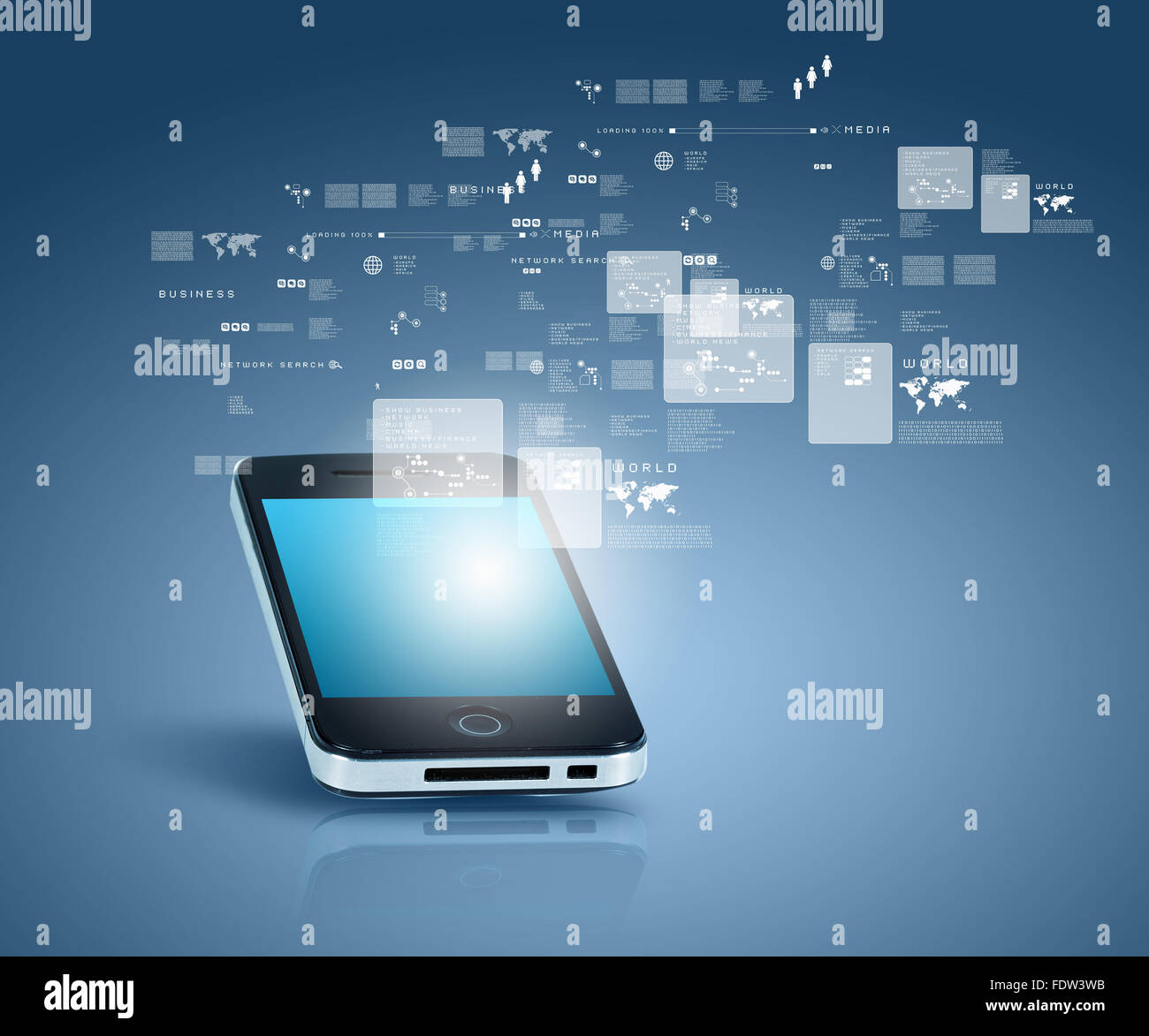 social network, communication in the global computer networks Stock ...