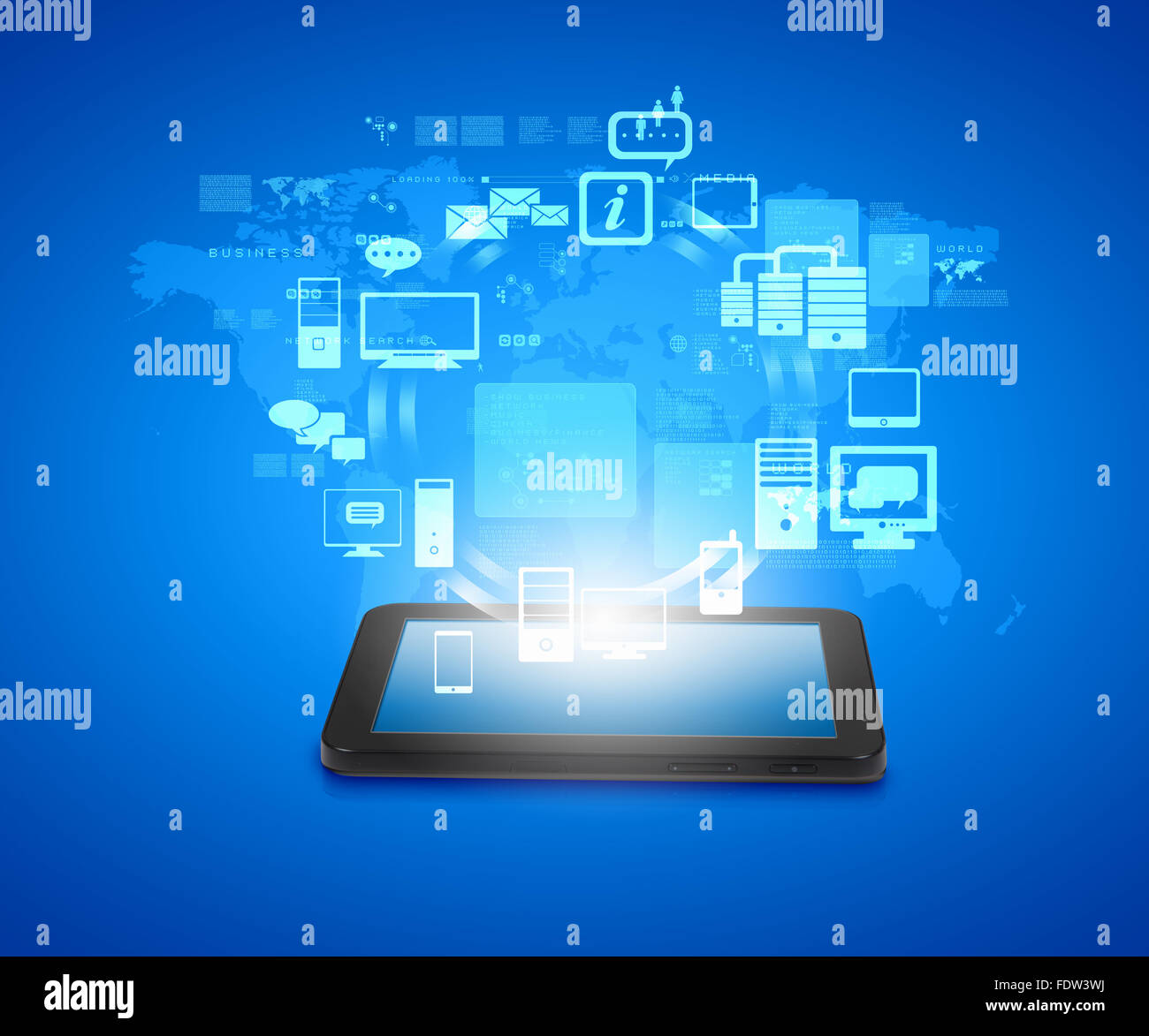 social network, communication in the global computer networks Stock ...