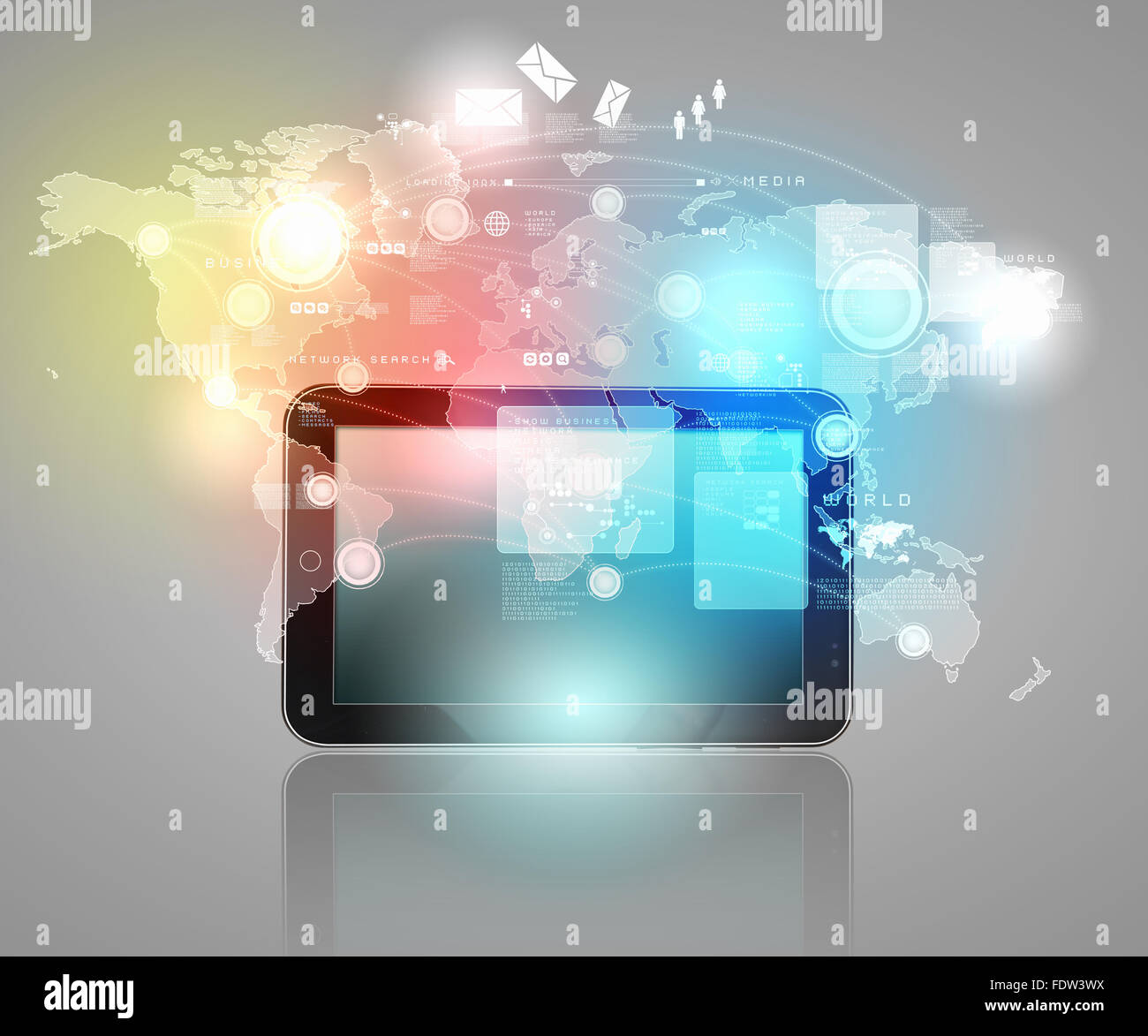 social network, communication in the global computer networks Stock ...