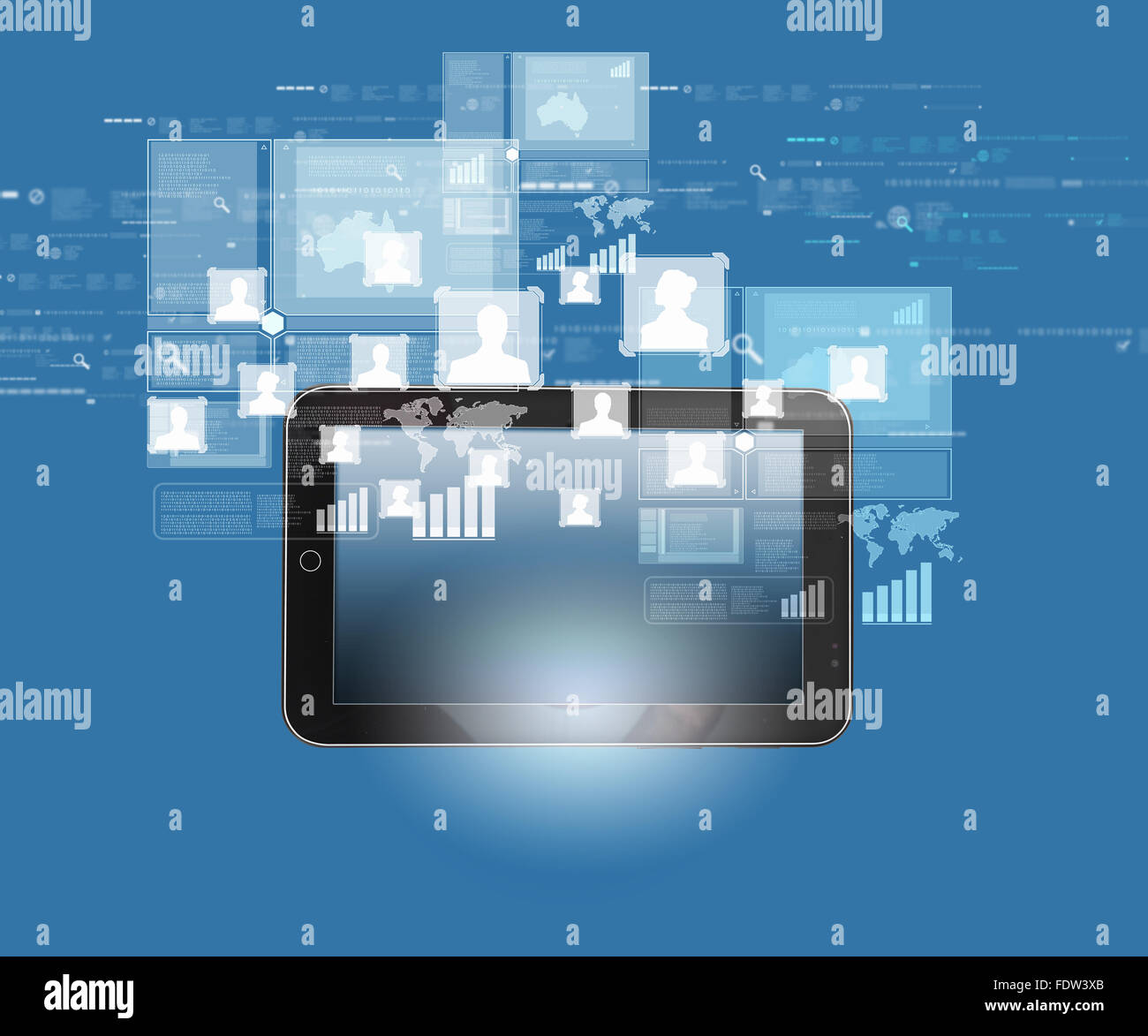 social network, communication in the global computer networks Stock ...