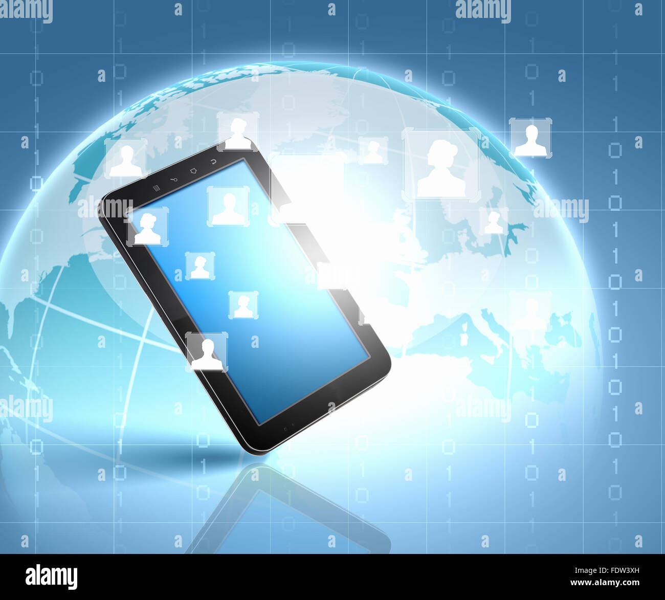 social network, communication in the global computer networks Stock ...