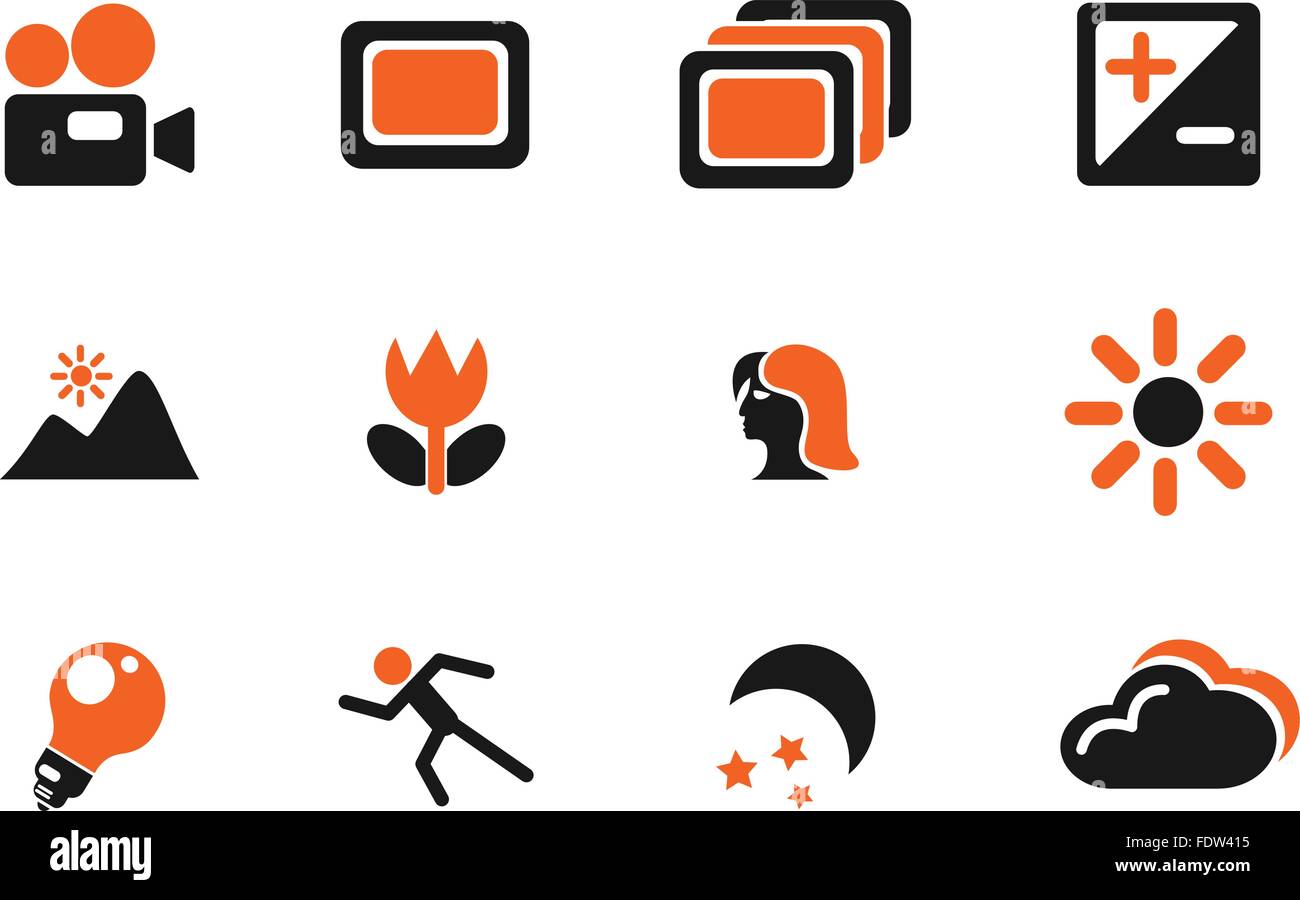 Modes of Photo Silhouette Icons Stock Vector Image & Art - Alamy