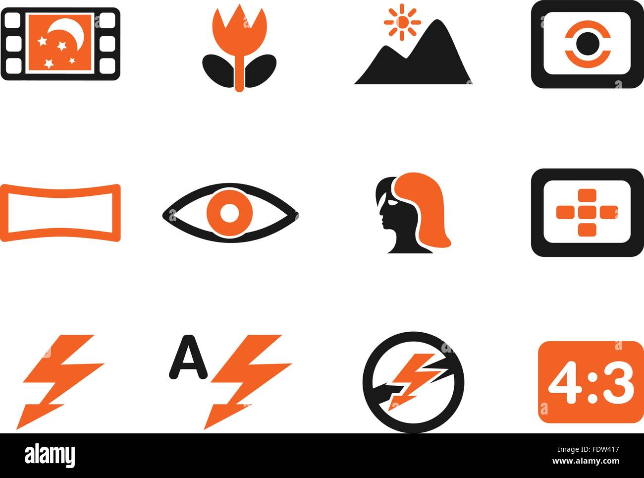 Modes of Photo Silhouette Icons Stock Vector Image & Art - Alamy